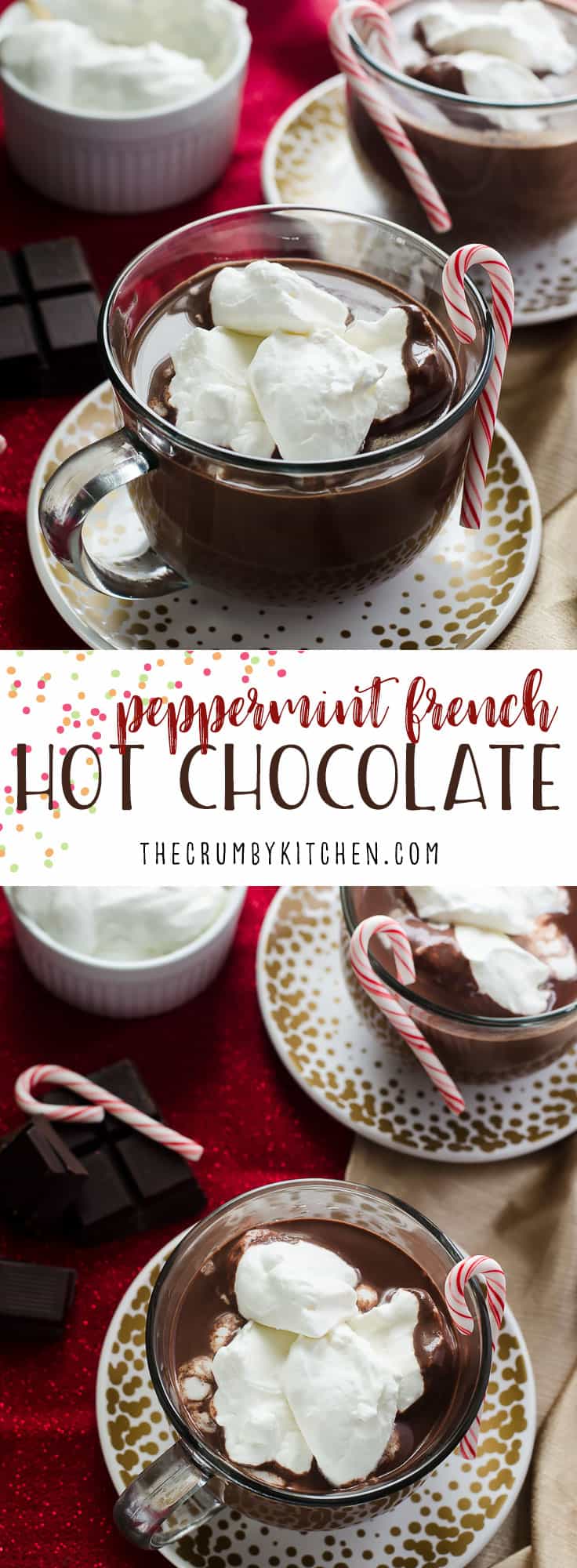Peppermint French Hot Chocolate • The Crumby Kitchen