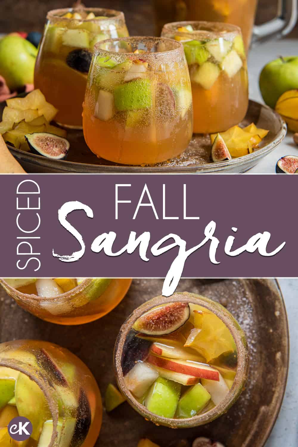 Spiced Fall Sangria • The Crumby Kitchen