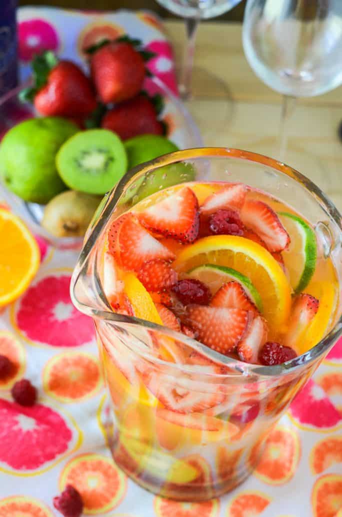 Spring Moscato Sangria • The Crumby Kitchen