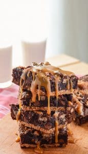Caramel S'mores Brownies • The Crumby Kitchen