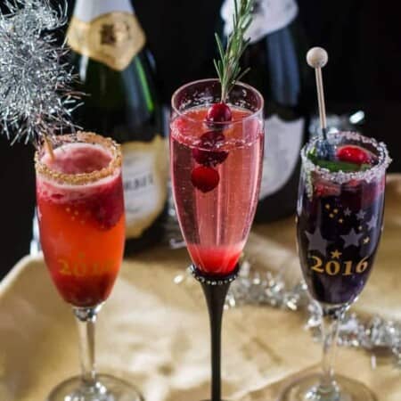 Christmas Champagne Cocktails • The Crumby Kitchen