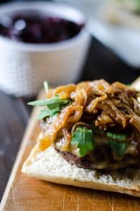 Cherry Cabernet Gourmet Burger • The Crumby Kitchen