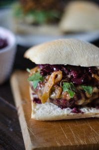 Cherry Cabernet Gourmet Burger • The Crumby Kitchen