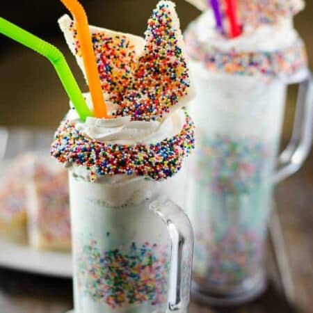 Funfetti Cake Batter Milkshake • The Crumby Kitchen