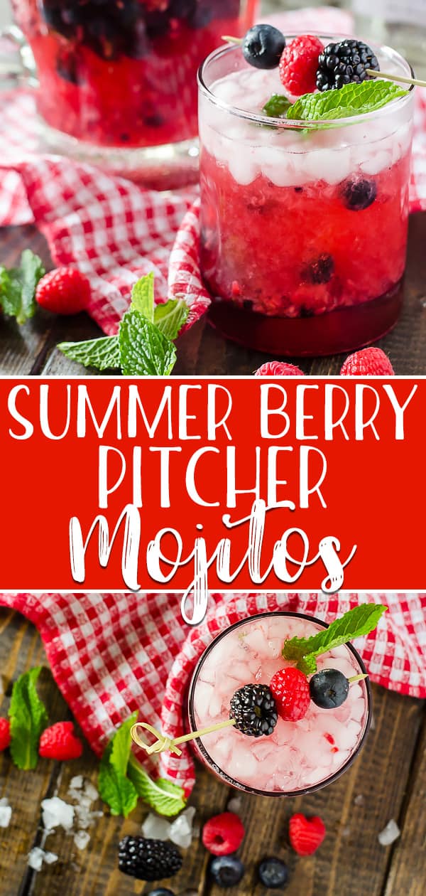 Refreshing Summer Berry Mojito Pitcher Recipe • The Crumby Kitchen