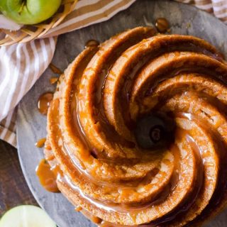 Double Caramel Apple Bundt Cake • The Crumby Kitchen