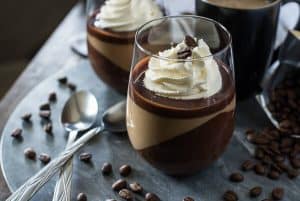 Mocha Panna Cotta with Mascarpone Cream • The Crumby Kitchen