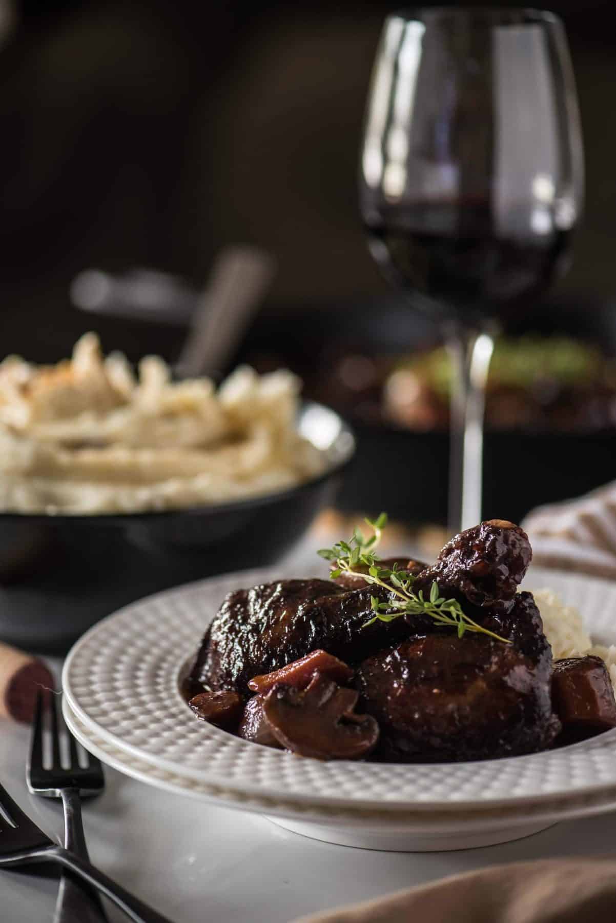 Classic Coq Au Vin for Two • The Crumby Kitchen