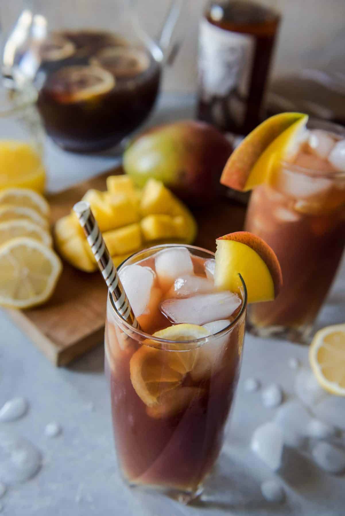 Southern Spiked Mango Iced Tea • The Crumby Kitchen