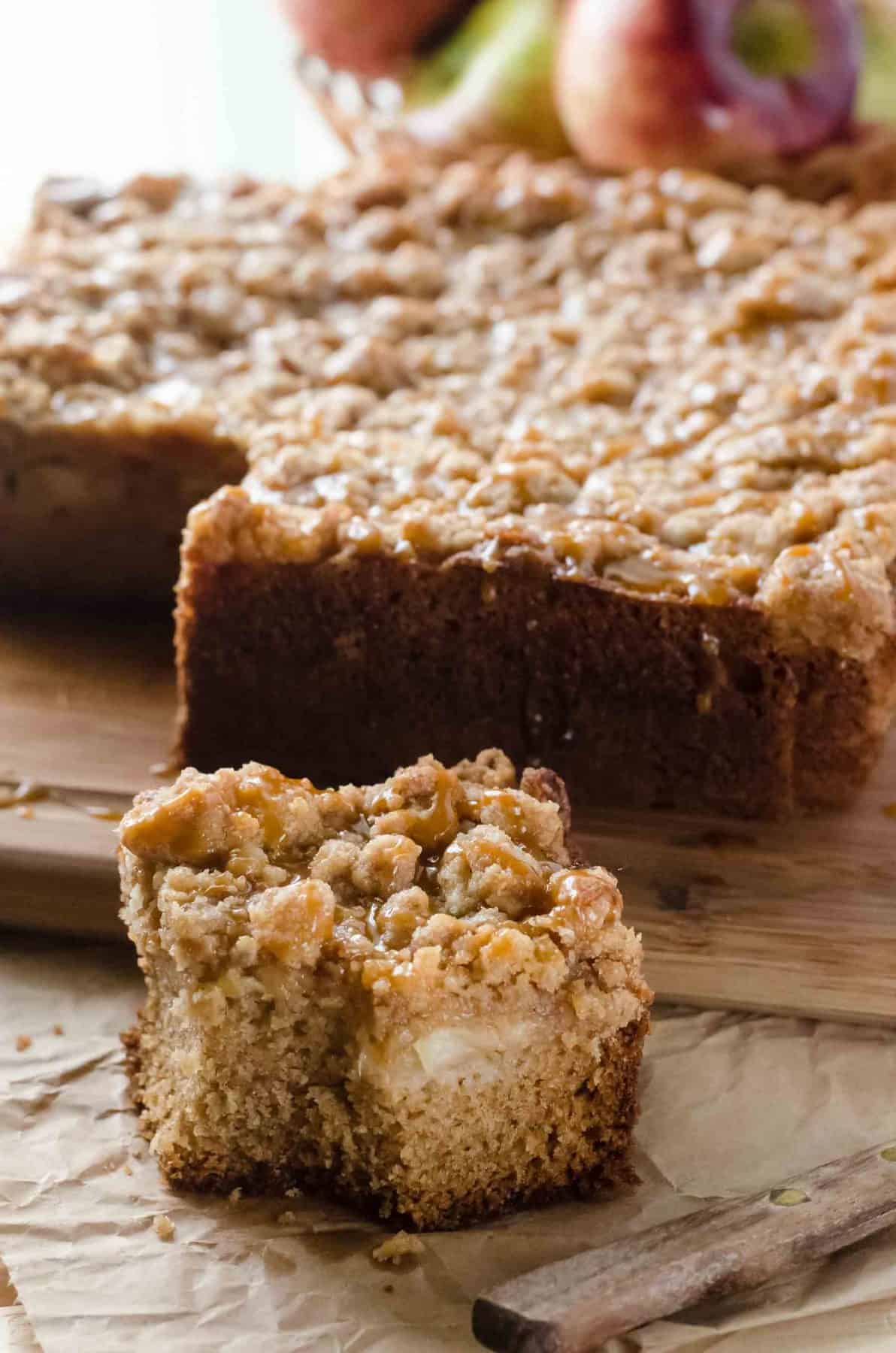 Apple Butterscotch Crumb Cake • The Crumby Kitchen