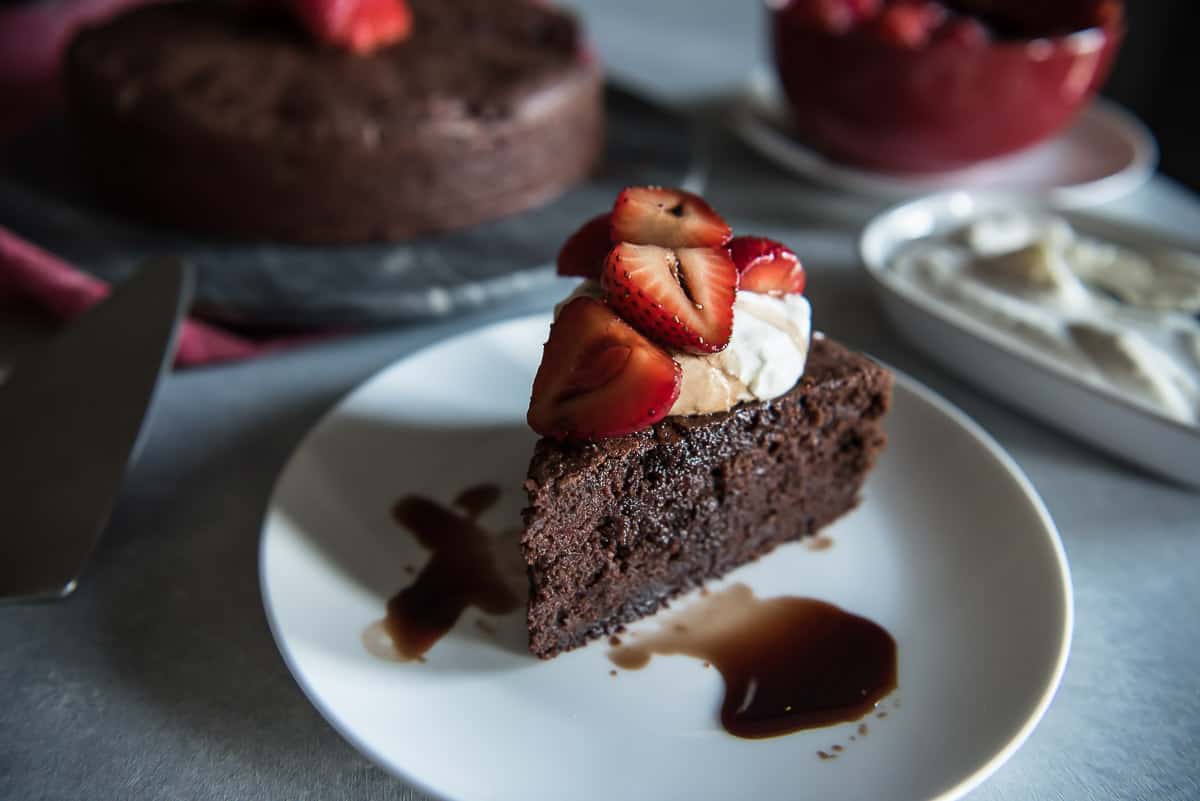 Chocolate Beet Cake with Balsamic Berries and Whipped Mascarpone • The ...