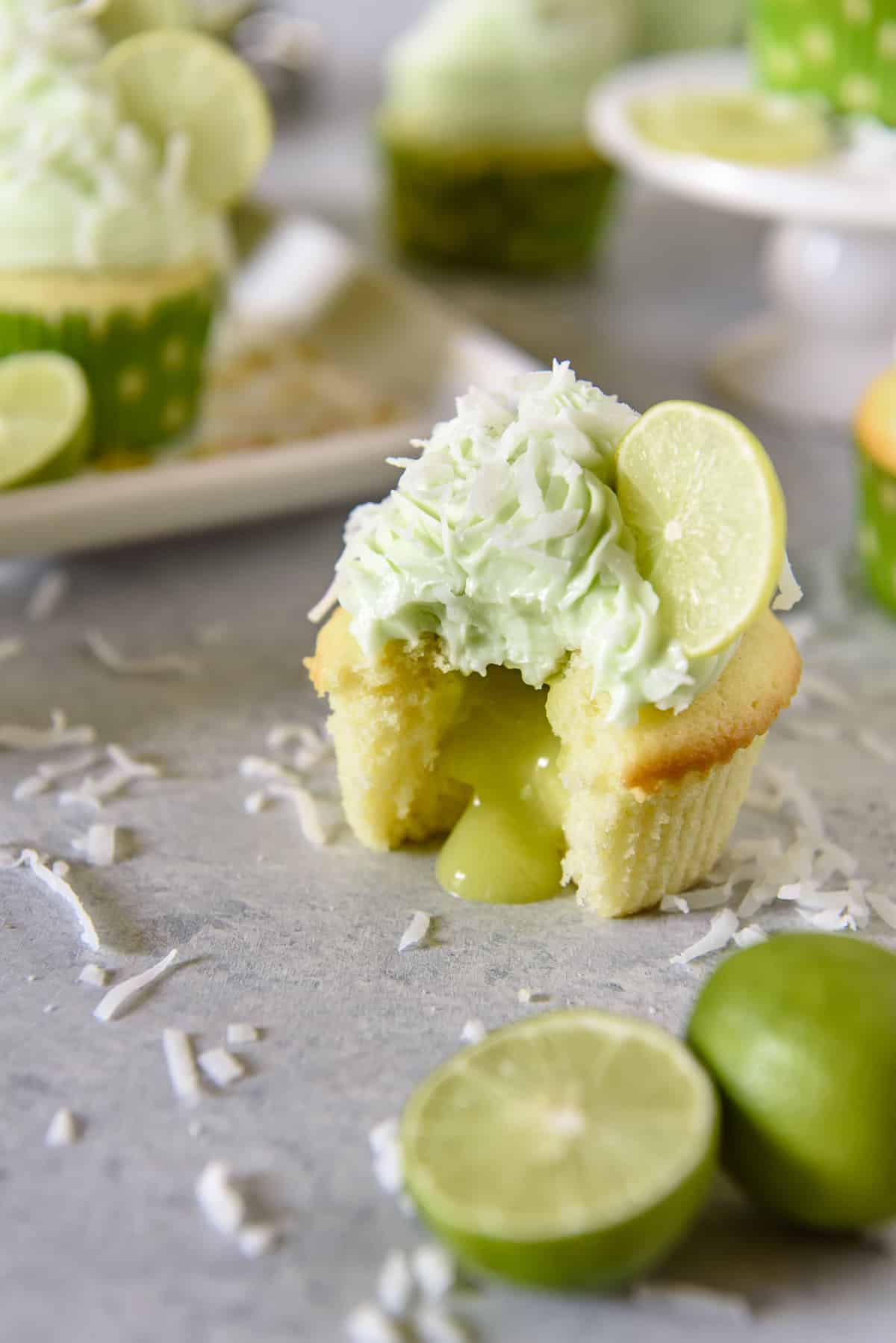Coconut Lime Cupcakes with Key Lime Curd Filling • The Crumby Kitchen