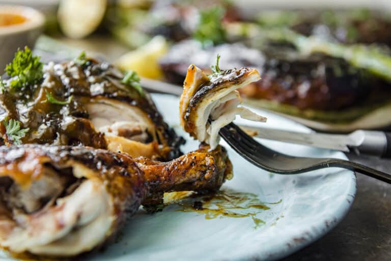 BBQ Grilled Chicken Leg Quarters • The Crumby Kitchen