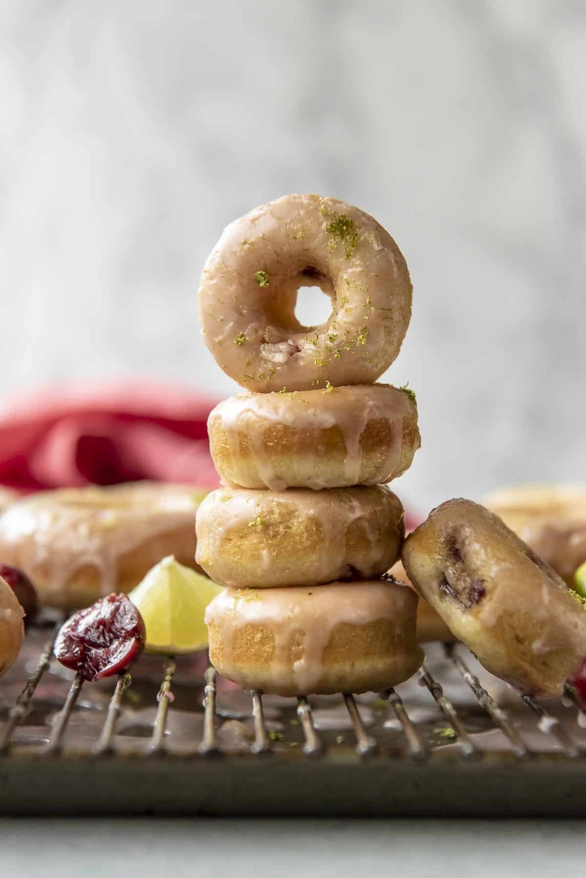 Cherry Lime Baked Donuts • The Crumby Kitchen