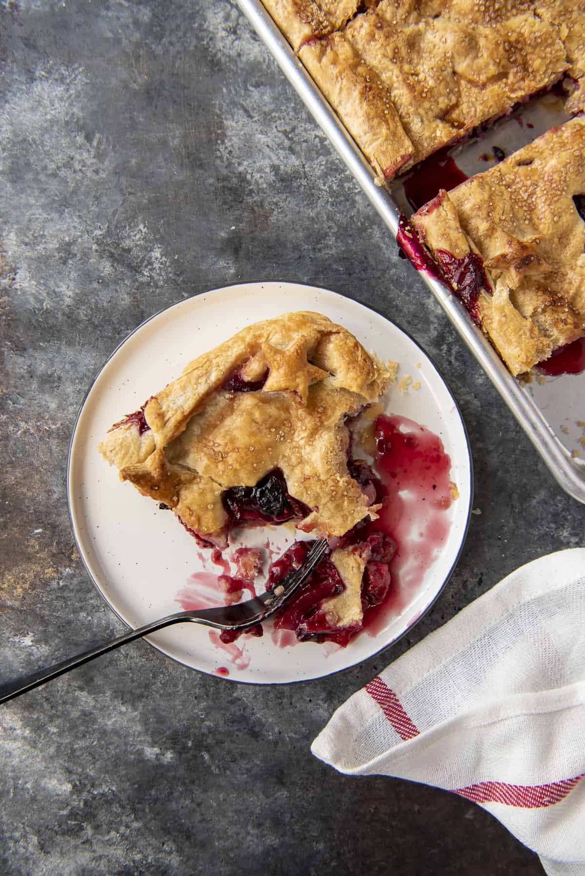 Triple Berry Slab Pie • The Crumby Kitchen
