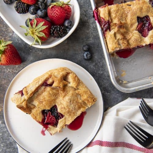 Triple Berry Slab Pie • The Crumby Kitchen