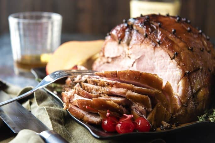 Honey Bourbon Glazed Ham • The Crumby Kitchen