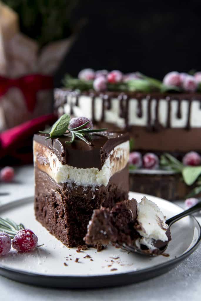 Double Chocolate Mousse Cake • The Crumby Kitchen