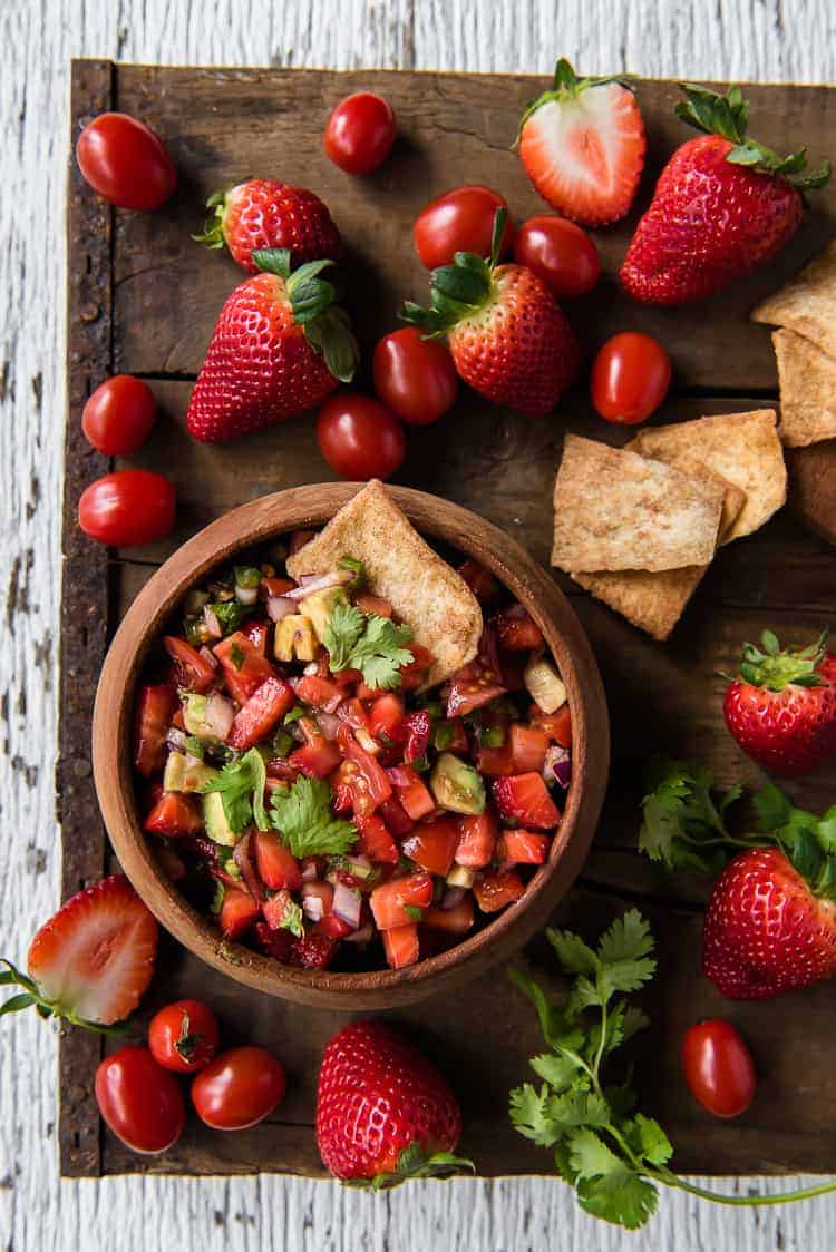 Fresh Strawberry Salsa • The Crumby Kitchen