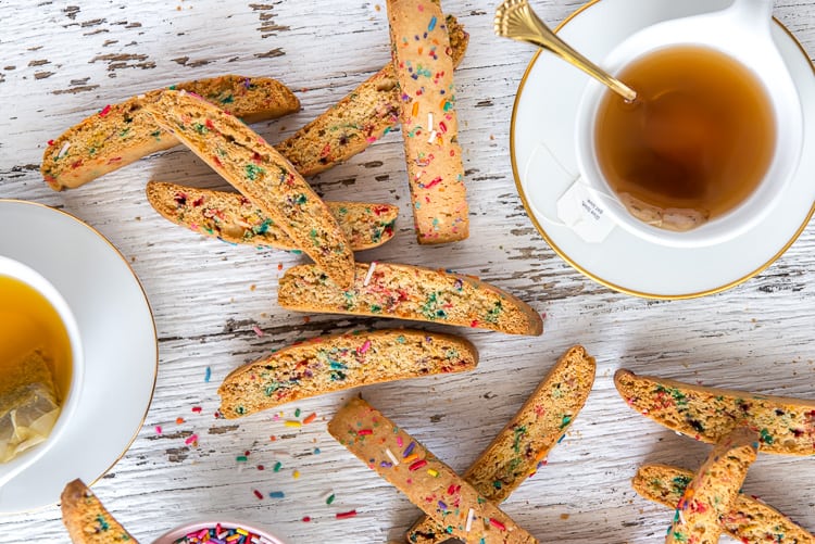 Rainbow Biscotti • The Crumby Kitchen