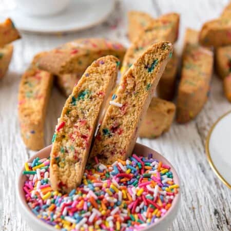 Rainbow Biscotti • The Crumby Kitchen