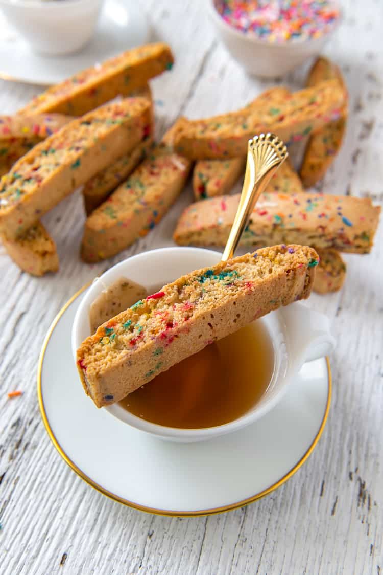 Rainbow Biscotti • The Crumby Kitchen