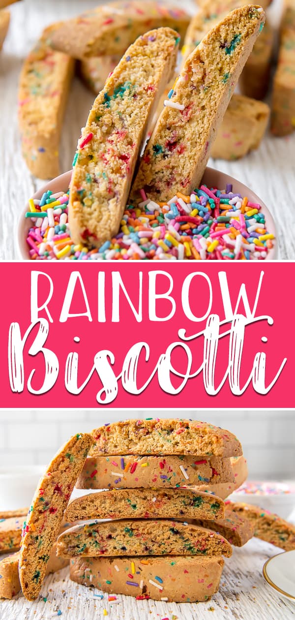 Rainbow Biscotti • The Crumby Kitchen