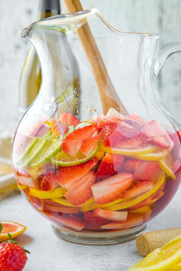 Easy White Sangria • The Crumby Kitchen