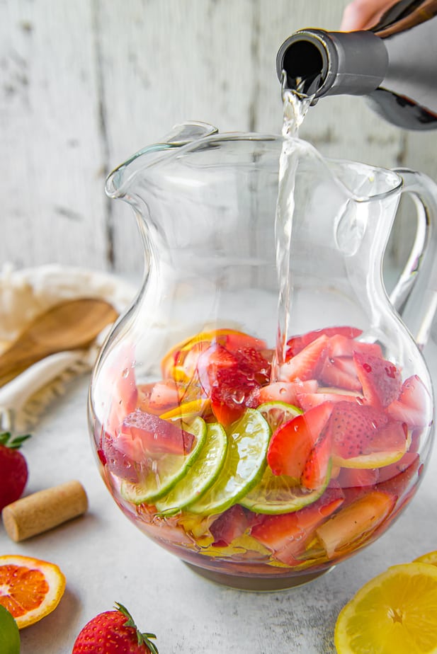 Easy White Sangria • The Crumby Kitchen