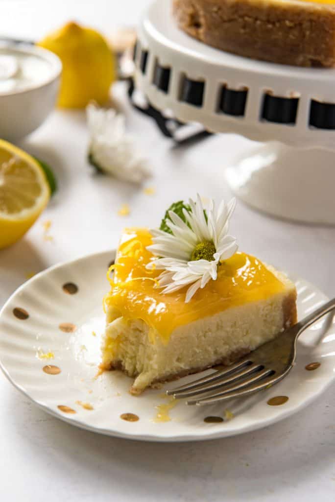 Instant Pot Lemon Ricotta Cheesecake • The Crumby Kitchen