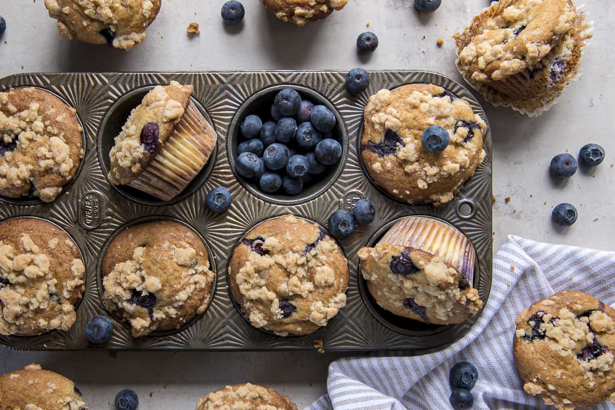 Blueberry Cream Cheese Muffins • The Crumby Kitchen