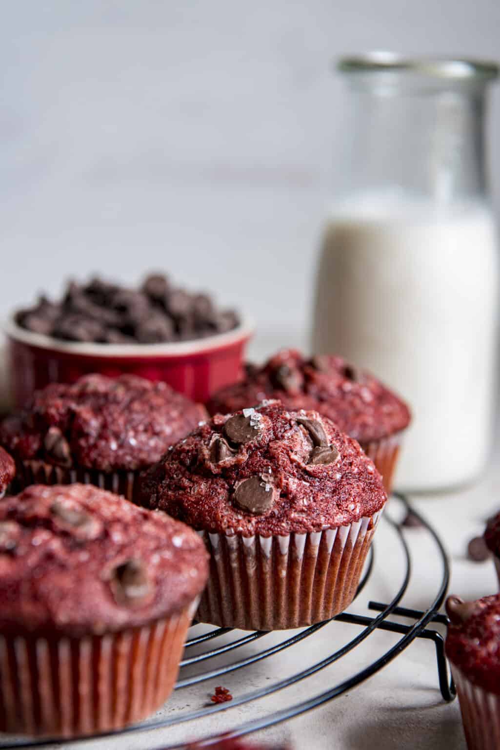 Red Velvet Muffins • The Crumby Kitchen