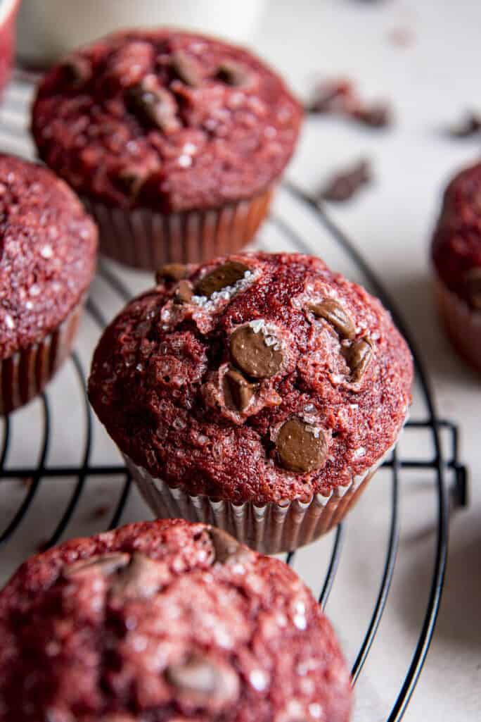 Red Velvet Muffins • The Crumby Kitchen