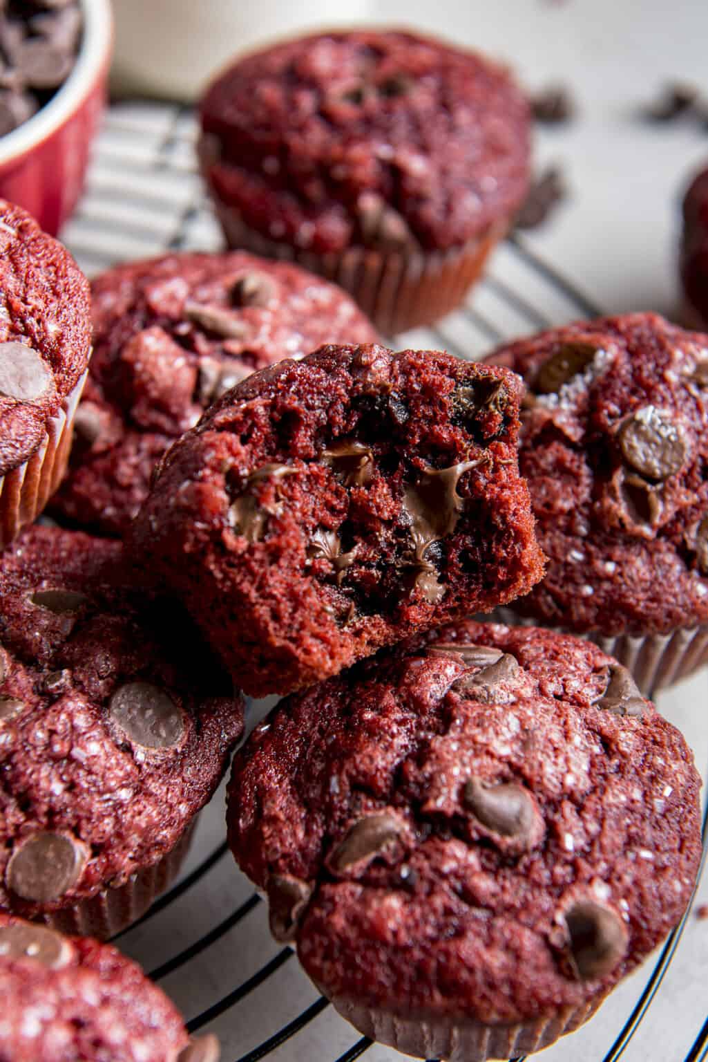 Red Velvet Muffins • The Crumby Kitchen